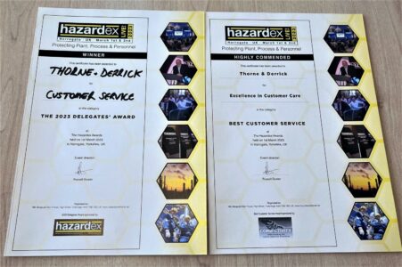 Thorne & Derrick win delegates’ award at HazardEx 2023